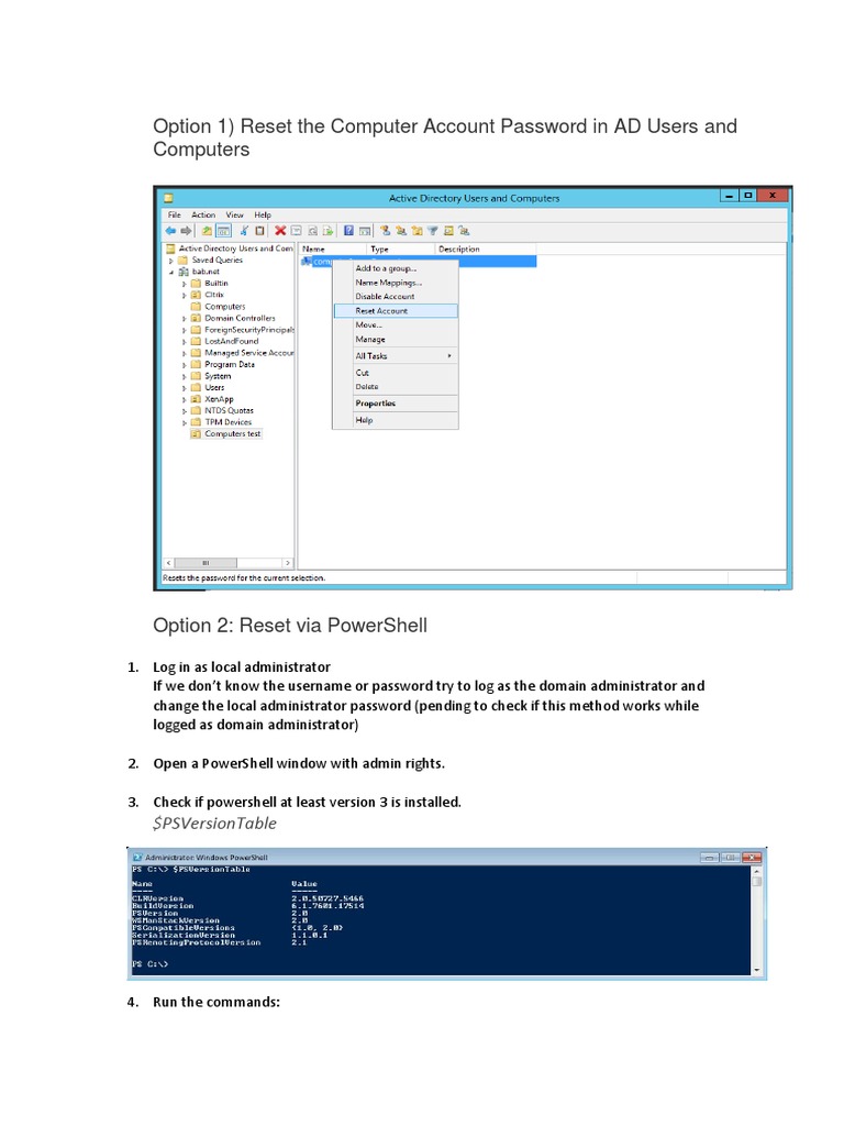 DOMAIN. The Trust Relationship Between This Workstation and The Primary ...
