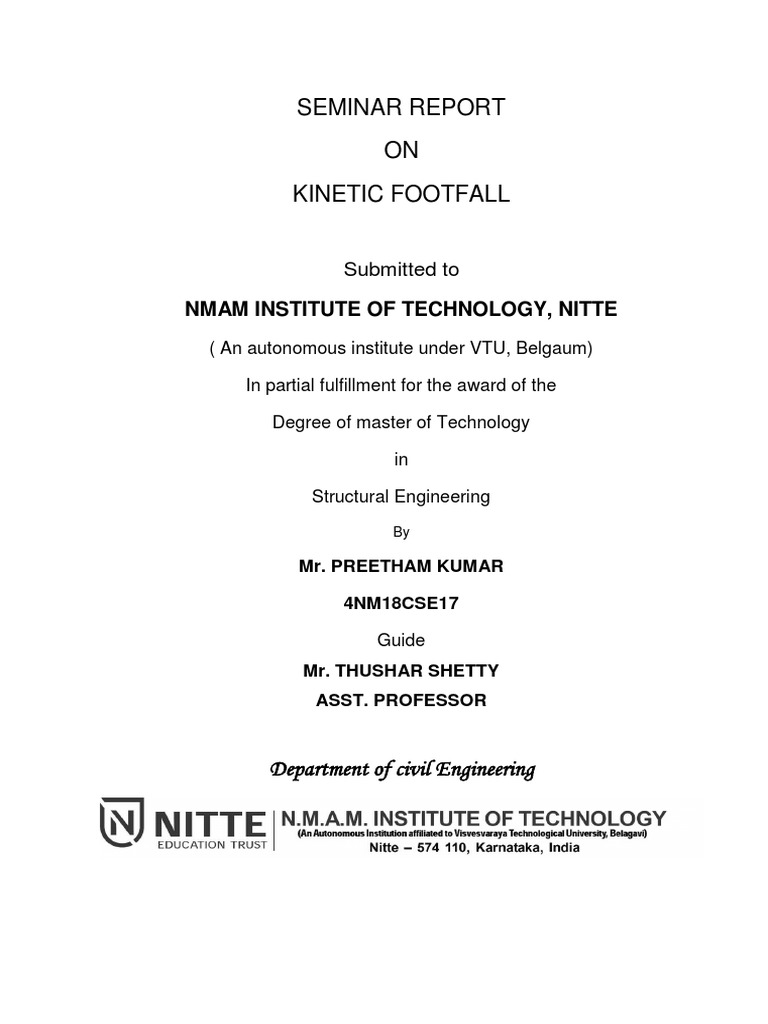 Kinetic Footfall | PDF | Energy Harvesting | Electric Power