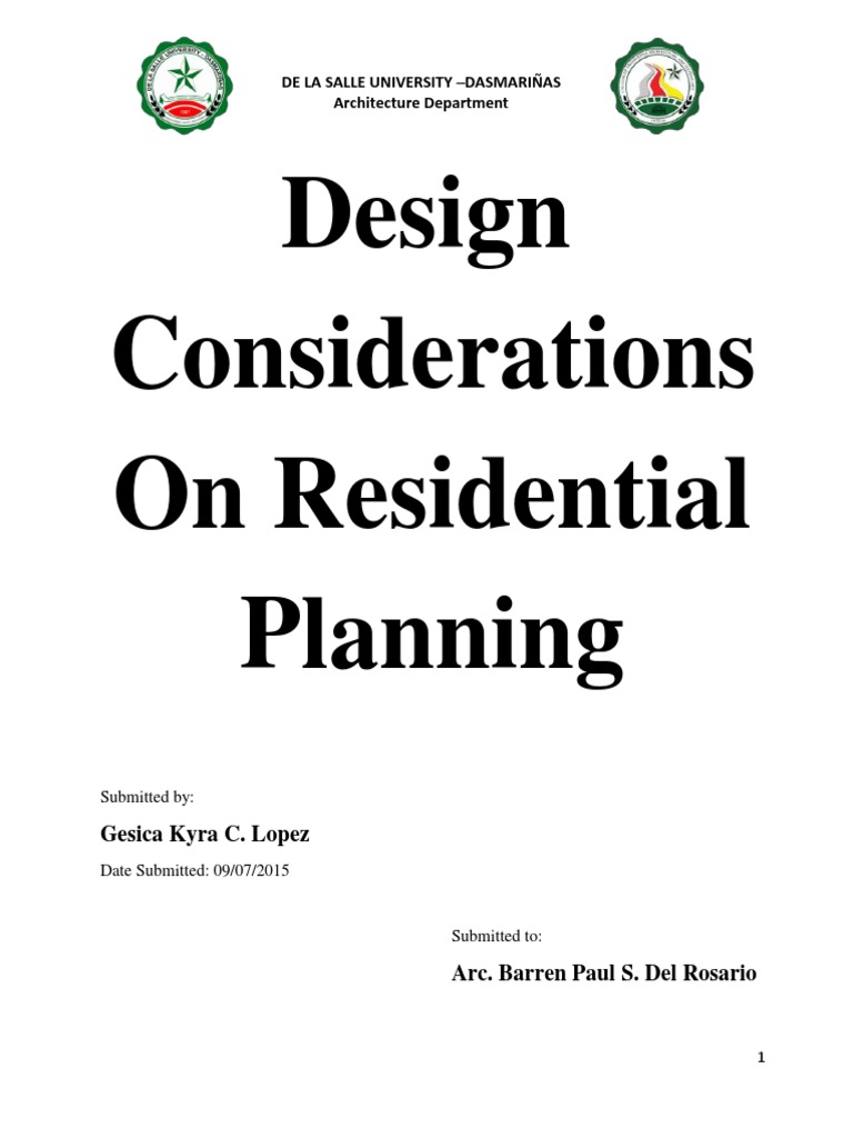 Residential Design Planning Considerations | PDF | Zoning | Sun