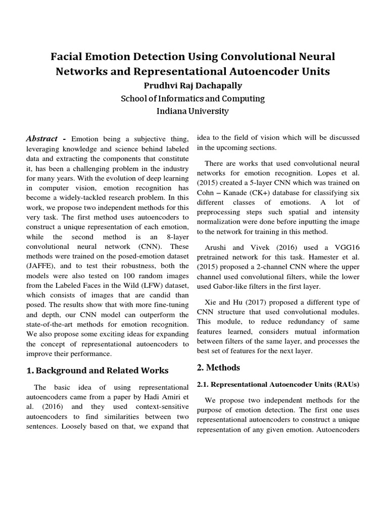 Face Detection Using Cnn Pdf Artificial Neural Network Cybernetics