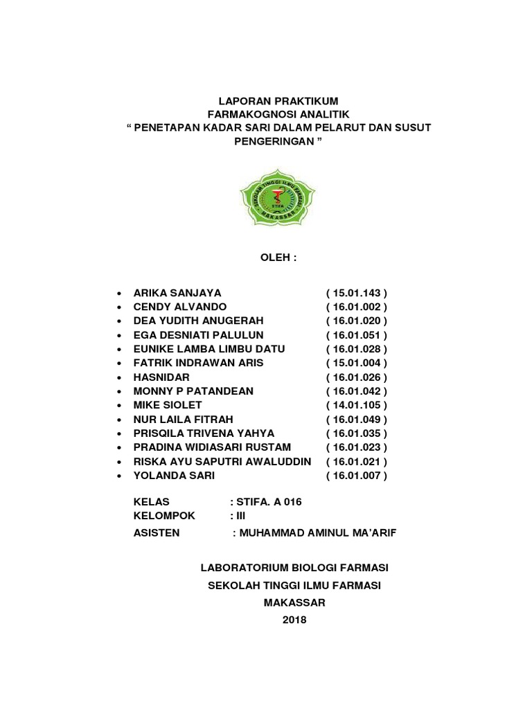 Standarisasi Simplisia Farmasi | PDF