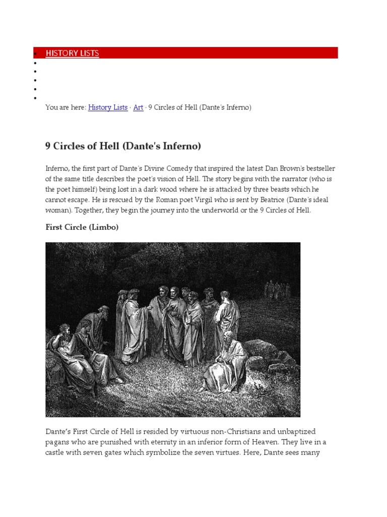 Dante's Inferno Worksheets | PDF | Inferno (Dante) | Divine Comedy