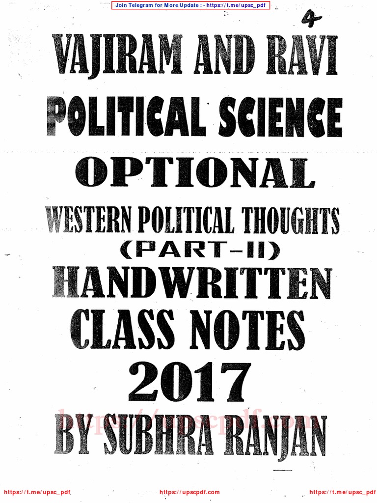 Political Theory Handwritten Notes | PDF