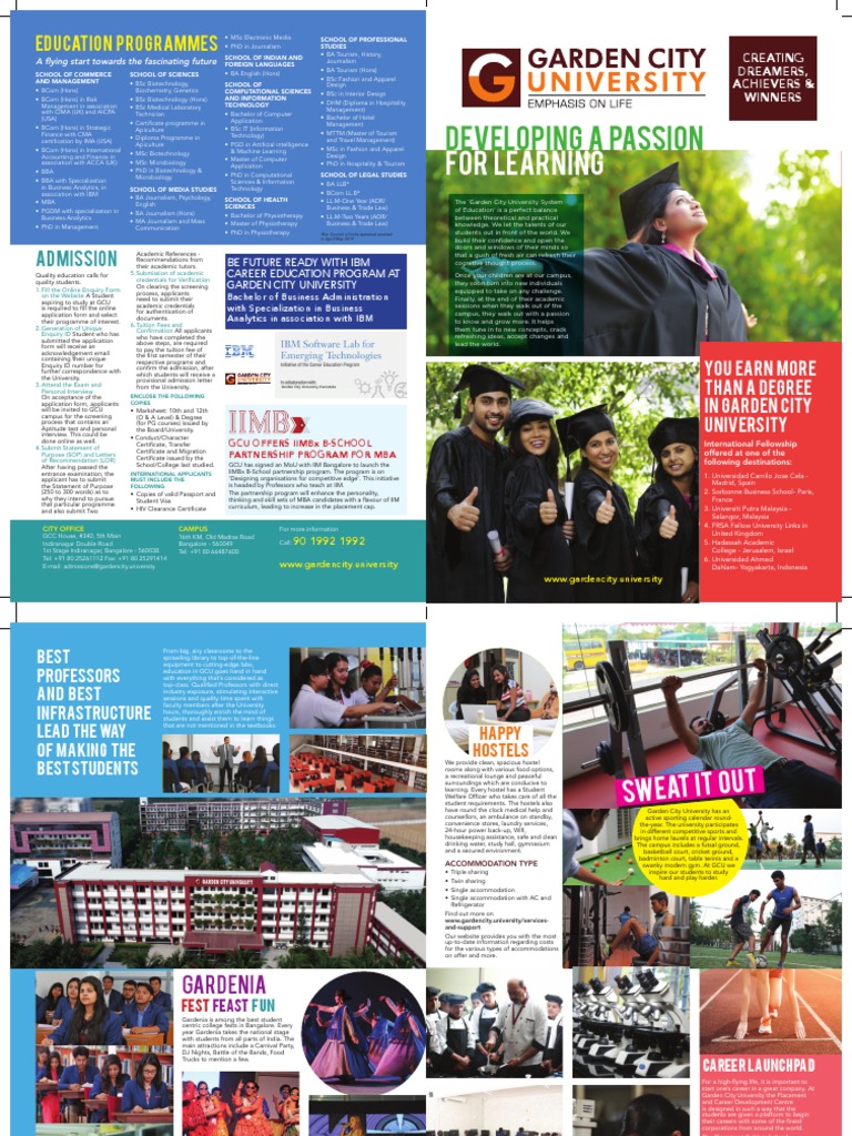 GCU A4 Flyer 14-1-2019 Print | PDF | University And College Admission ...
