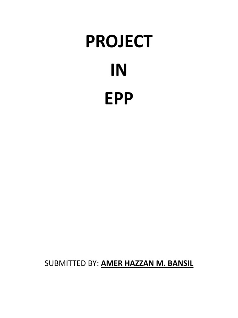 Project in Epp | PDF