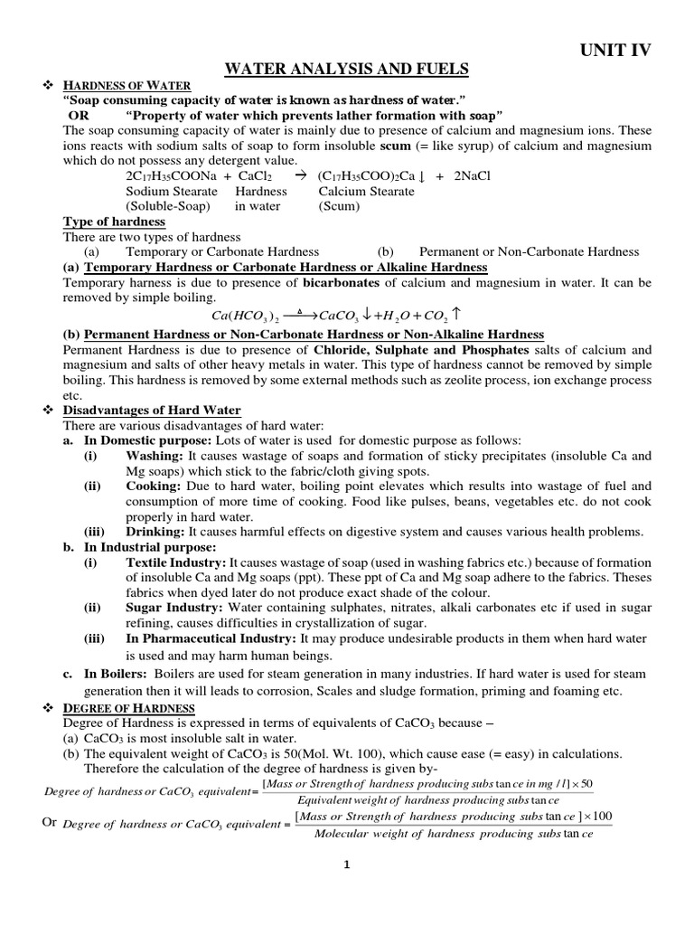 Module 4 Water Analysis and Fuel | PDF | Osmosis | Ion Exchange
