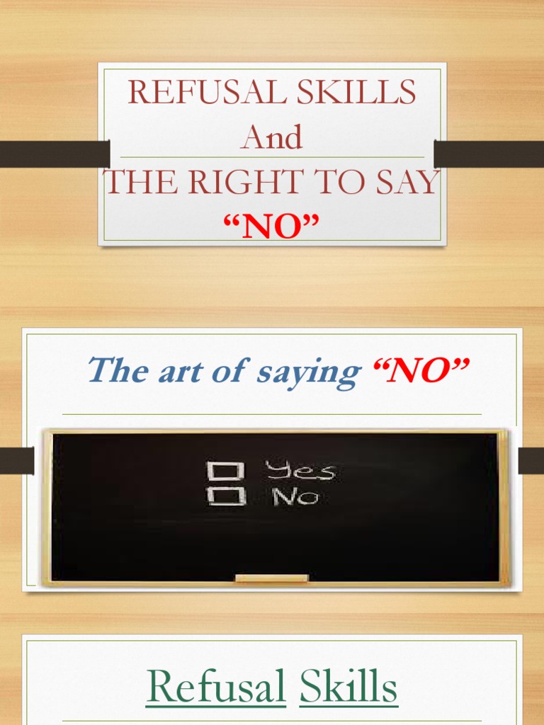 Mastering Refusal Skills: Say No Effectively | PDF