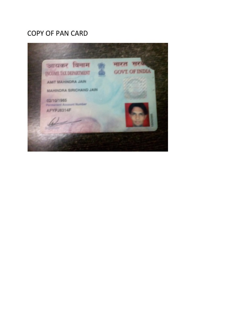Pan Card | PDF