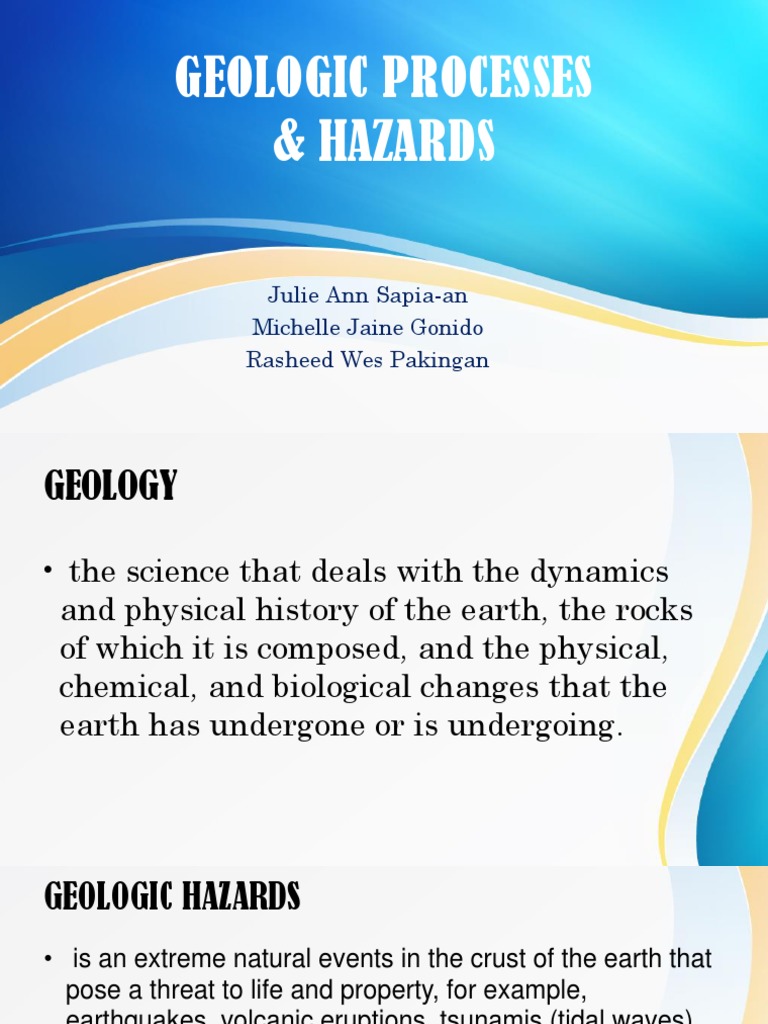 Understanding Geologic Processes and Hazards: An Analysis of ...