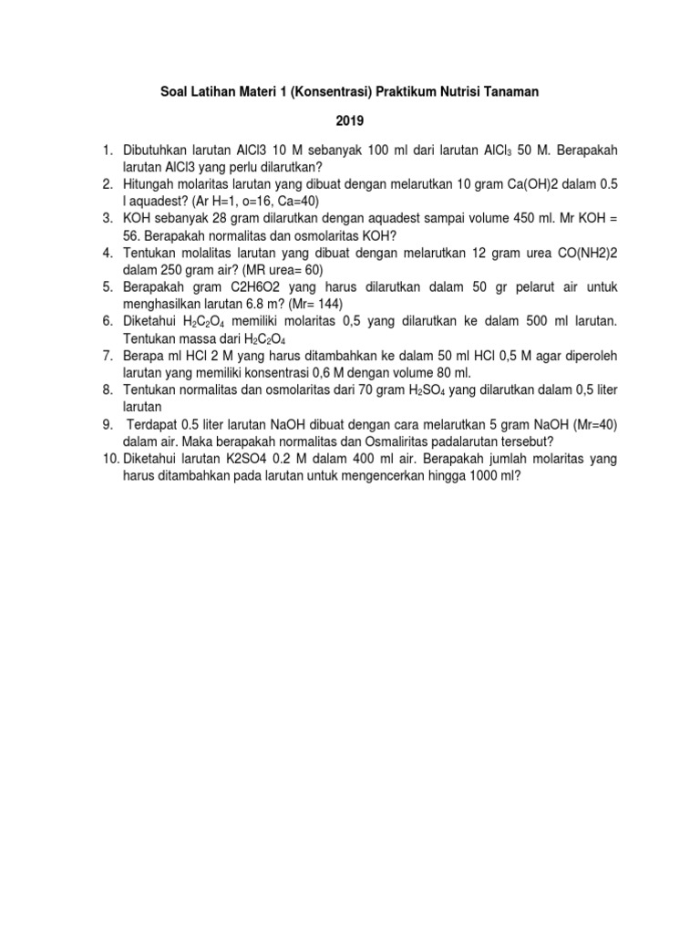 Soal Latihan Materi 1 Nutan | PDF