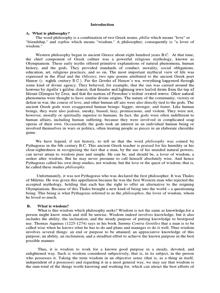 A. What Is Philosophy?: Unfortunately, It Was Not Pythagoras Who Was ...