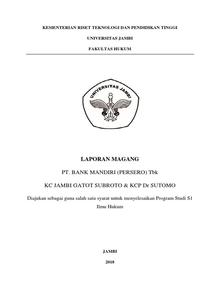 Cover Laporan Magang | PDF