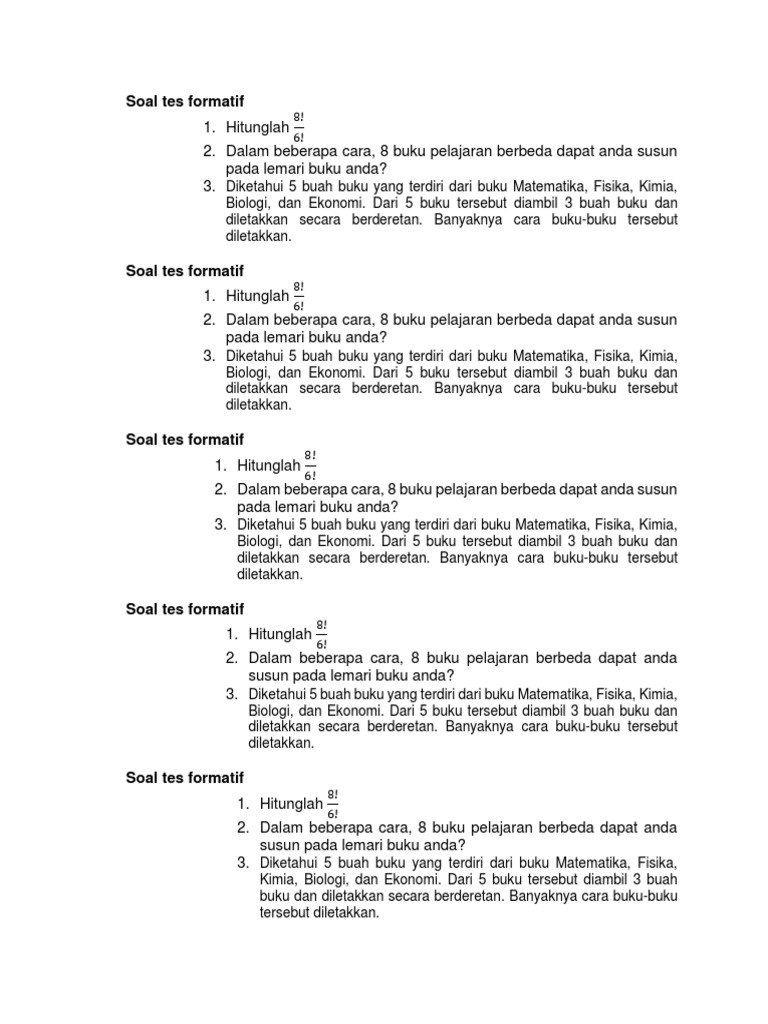 Soal Tes Formatif Pdf