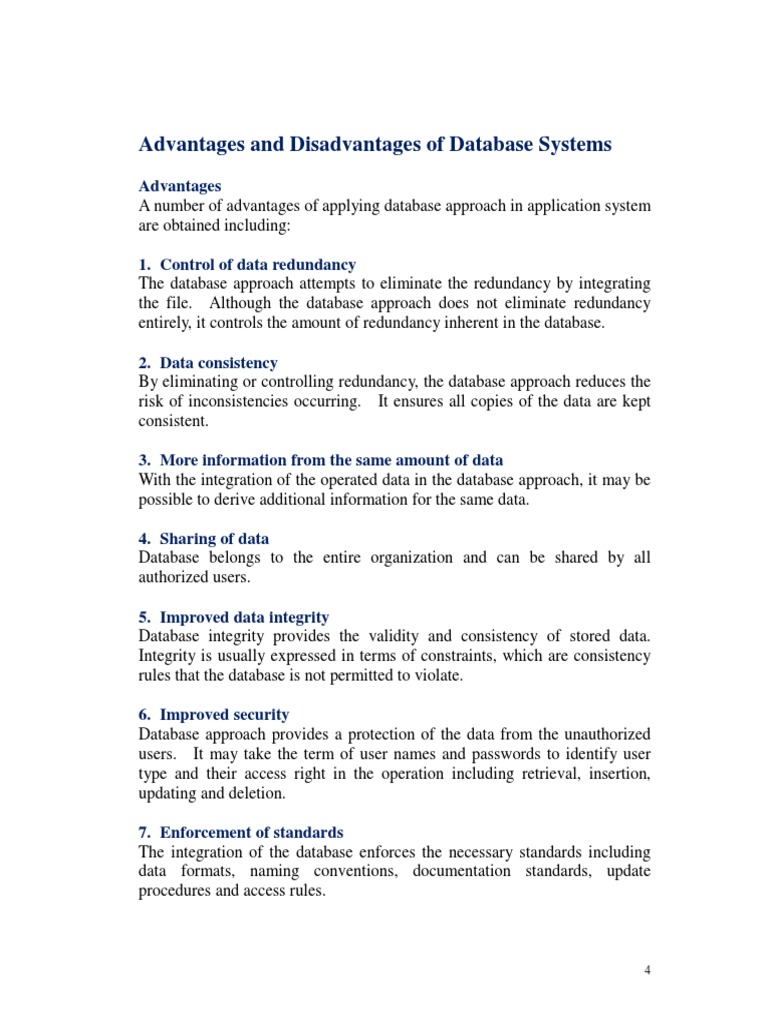 Assignment-1 Pros and Cons of DBMS | PDF | Databases | Information Retrieval