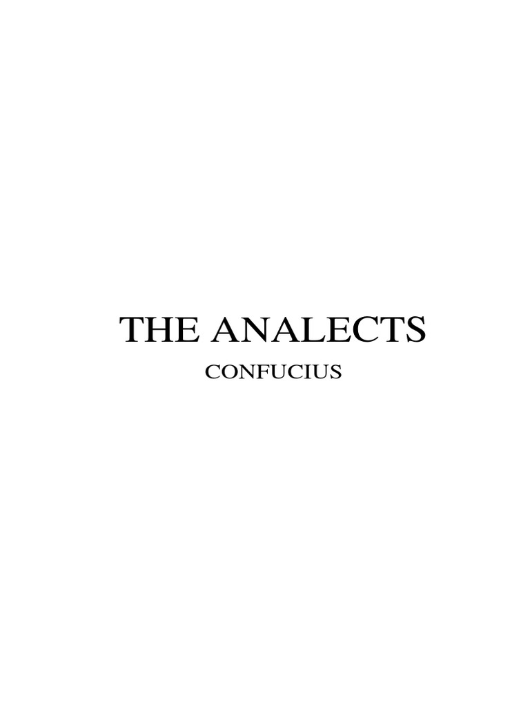 論語 Analects | PDF | Analects | Confucius