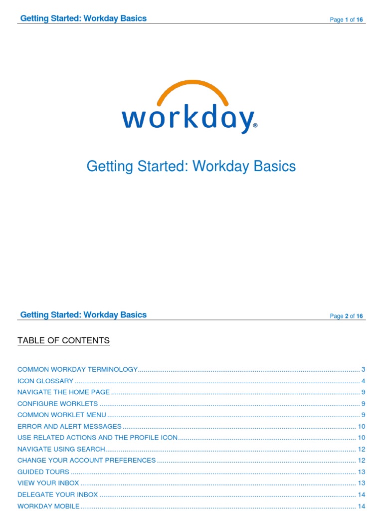 Workday Basics PDF | PDF | Ios | App Store (I Os)