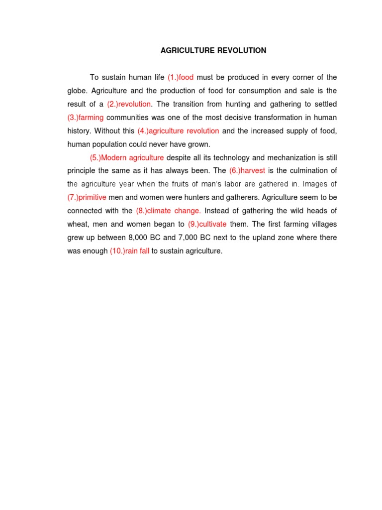 Agriculture Revolution Pdf
