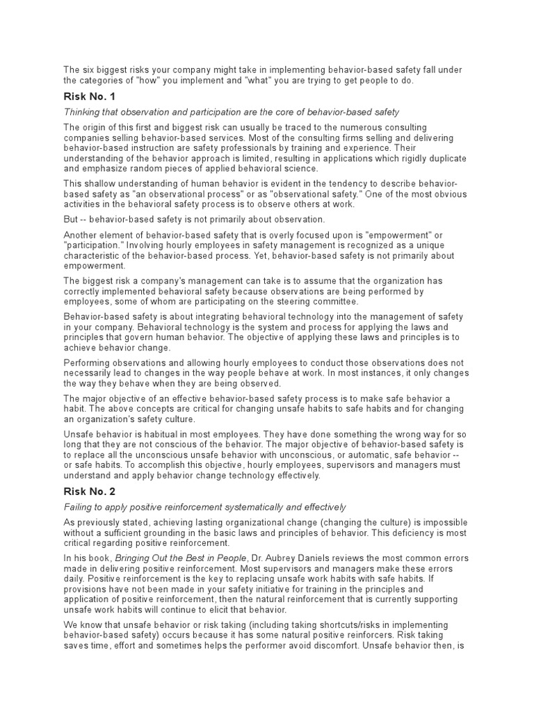 6 Mistakes in Implementing BBS | PDF | Reinforcement | Habits