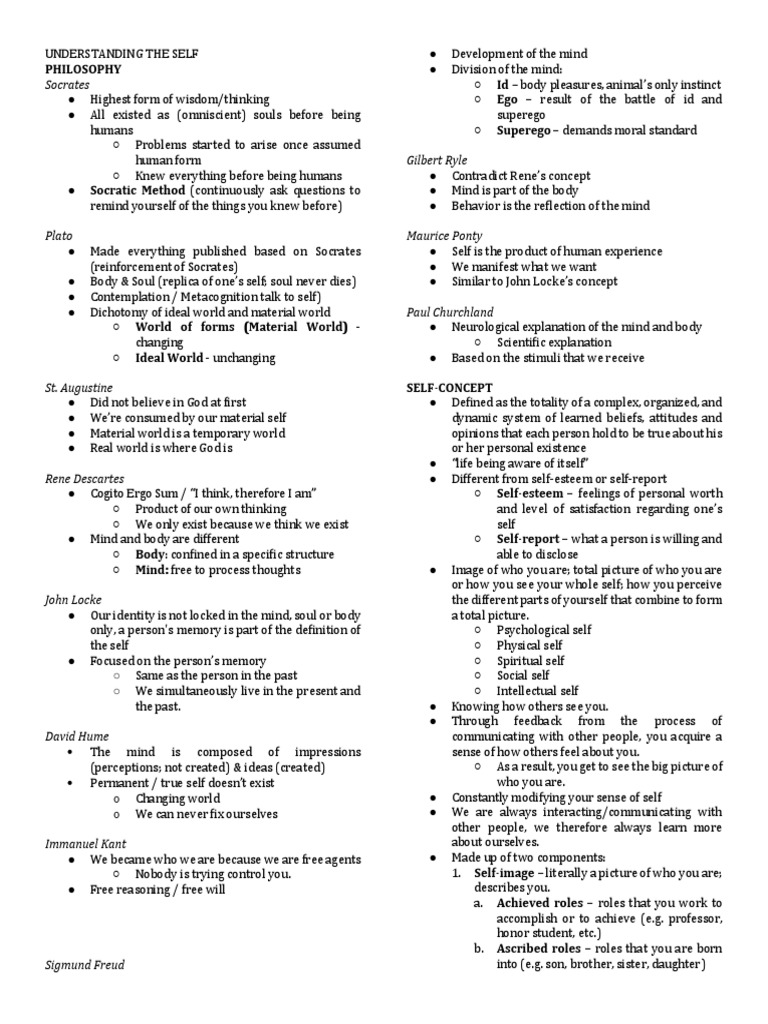 UTS Quiz 2 | PDF | Self | Mind