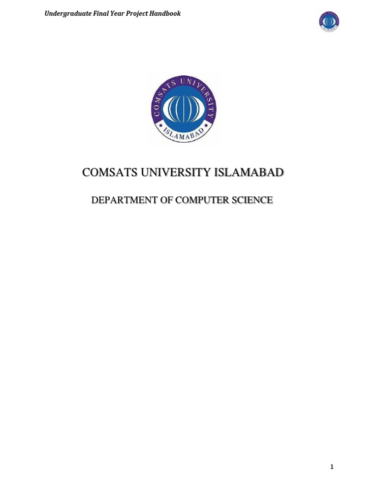 Comsats University Islamabad: Department of Computer Science | PDF ...
