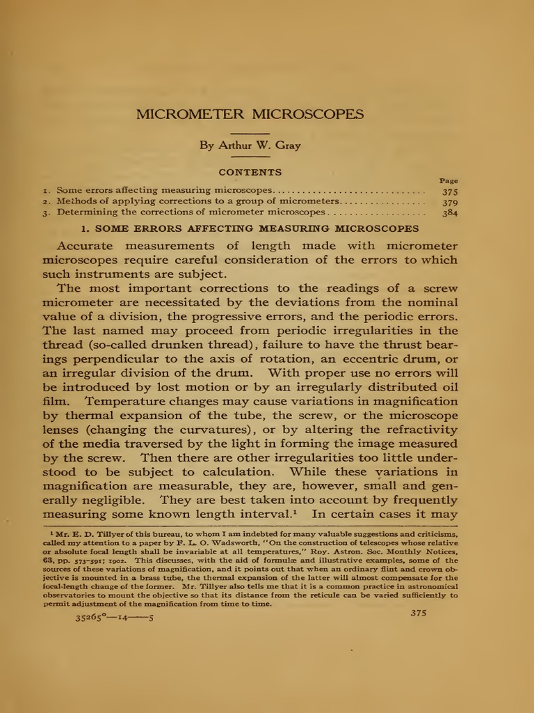 Micrometer: Microscopes | PDF | Measurement | Calibration