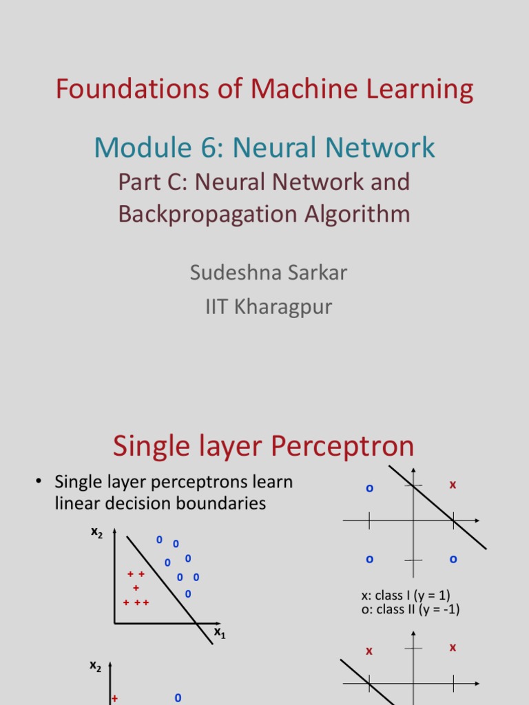 Foundations of Machine Learning: Module 6: Neural Network | PDF ...