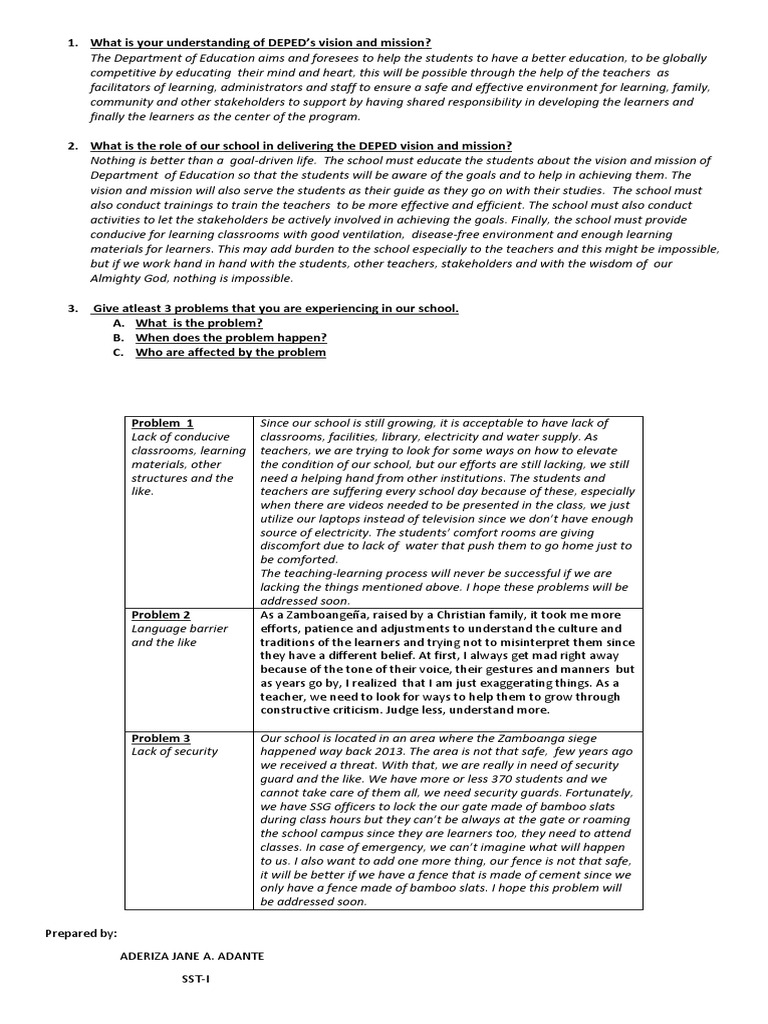 Sample TTT | PDF | Classroom | Learning