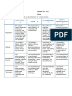 Rubrics-Poster Making | PDF