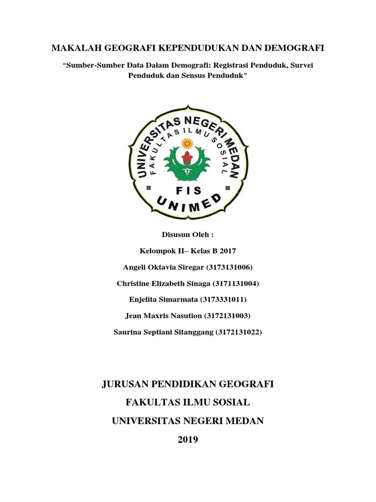 Makalah Geografi Kependudukan Dan Demografi-1 | PDF