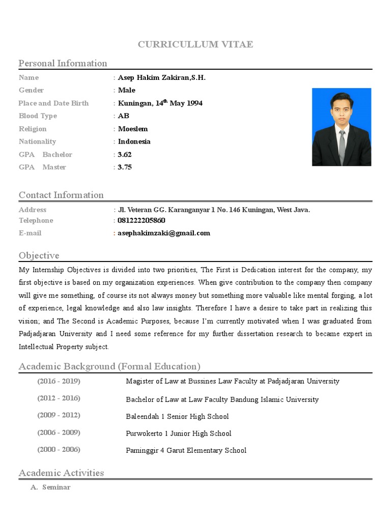 CV Asep Hakim Z | PDF