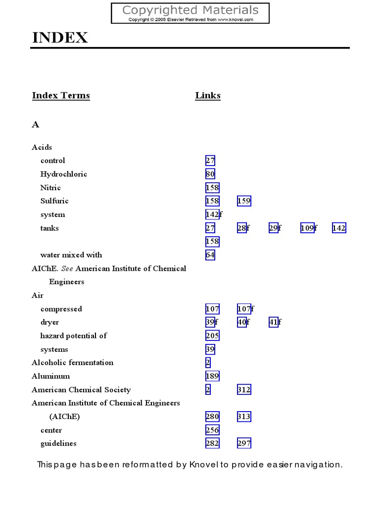 Chemical Process Safety Index | PDF | Oil Refinery | Pump