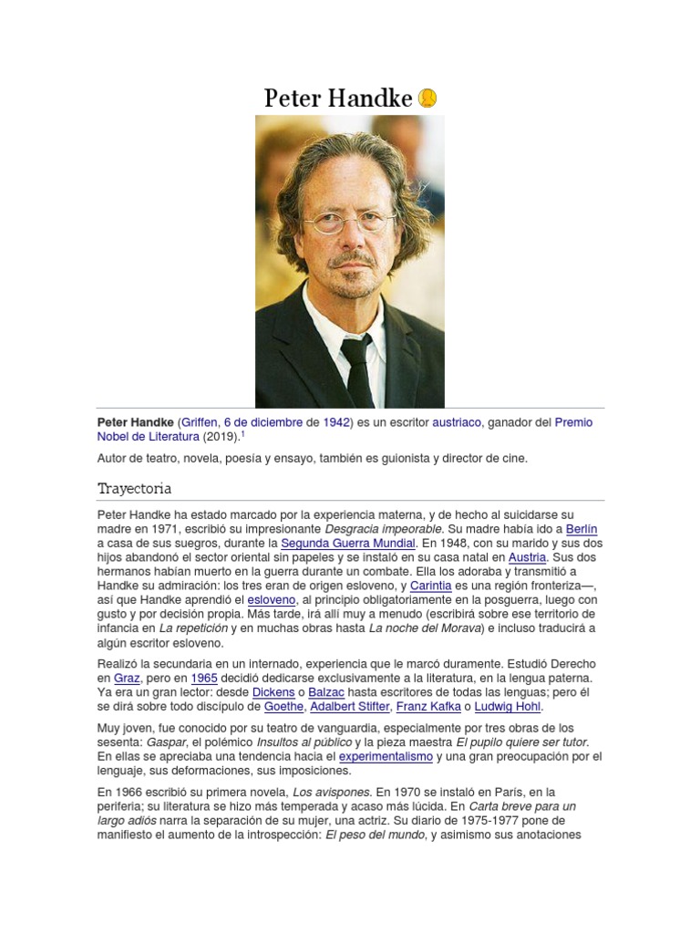 Peter Handke | PDF