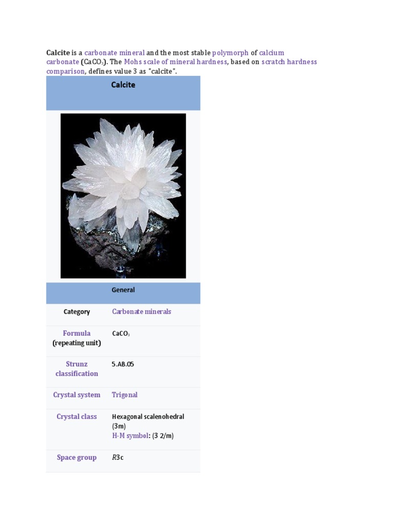 Calcin | PDF | Calcite | Minerals