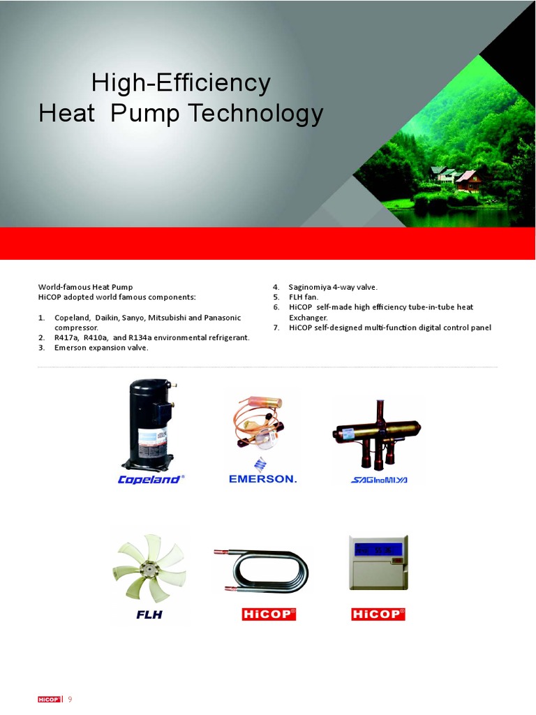 1 Katalog Hicop Heat Pump Type Aw New 2016 | PDF | Engineering Thermodynamics | Temperature