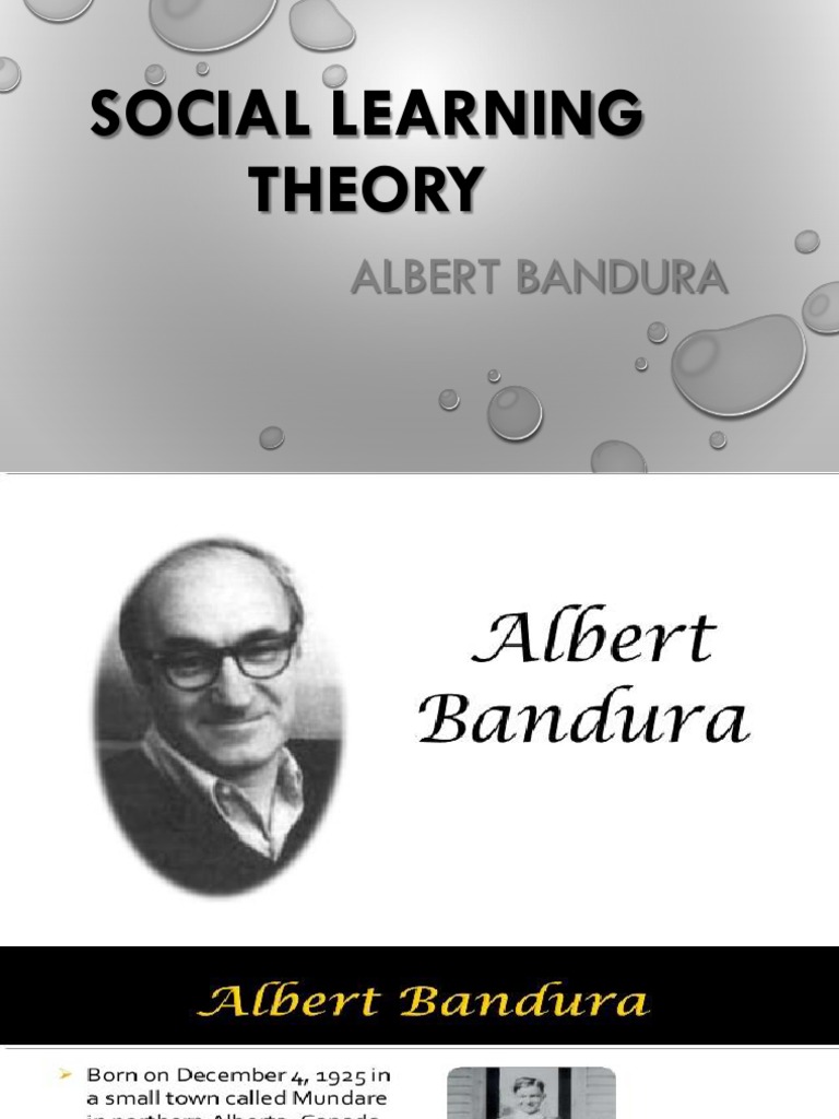 Social Learning Theory | PDF