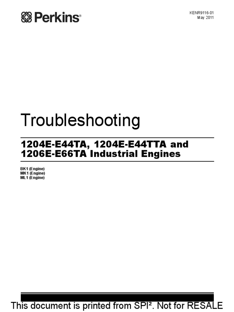 1204E - 1206E Troubleshooting KENR9116-01 | PDF | Fuel Injection | Throttle