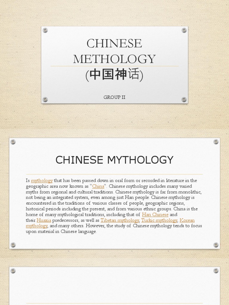 Chinese Methology (中国神话) : Group Ii | PDF | Folk Religion | East Asia