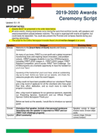 Awards Ceremony Script | PDF | Design