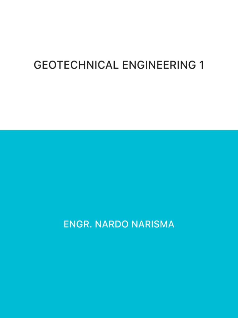 Geotechnical Engineering Notes 1 | PDF