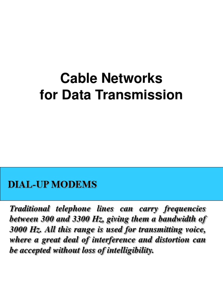 Cable Networks | Download Free PDF | Digital Subscriber Line | Cable ...