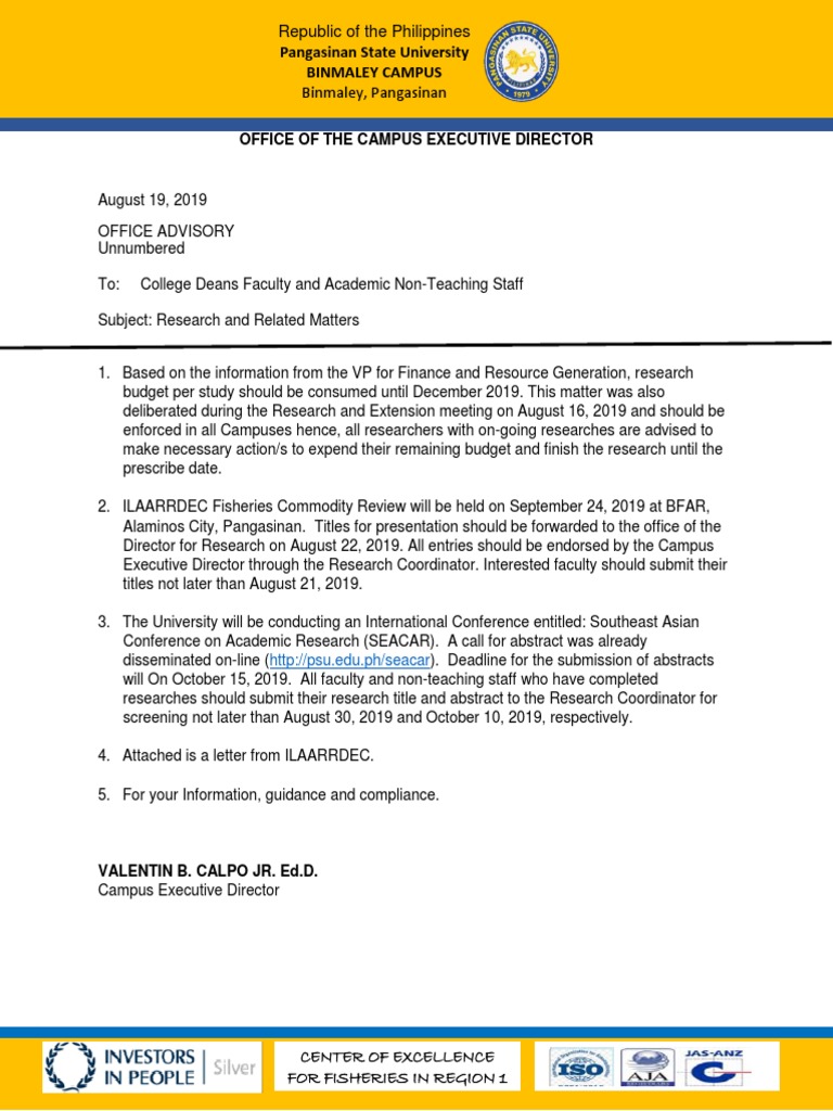 Memo For Symposium and Other Matters | PDF