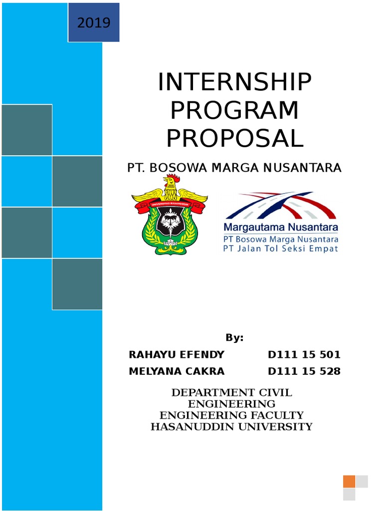 Internship Program Proposal: Pt. Bosowa Marga Nusantara | PDF | Engineering | Science And Technology