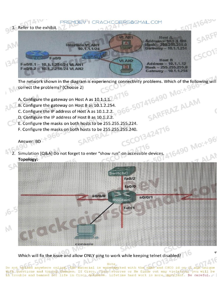 Ccna 200 125 Dump 2019 PDF | PDF
