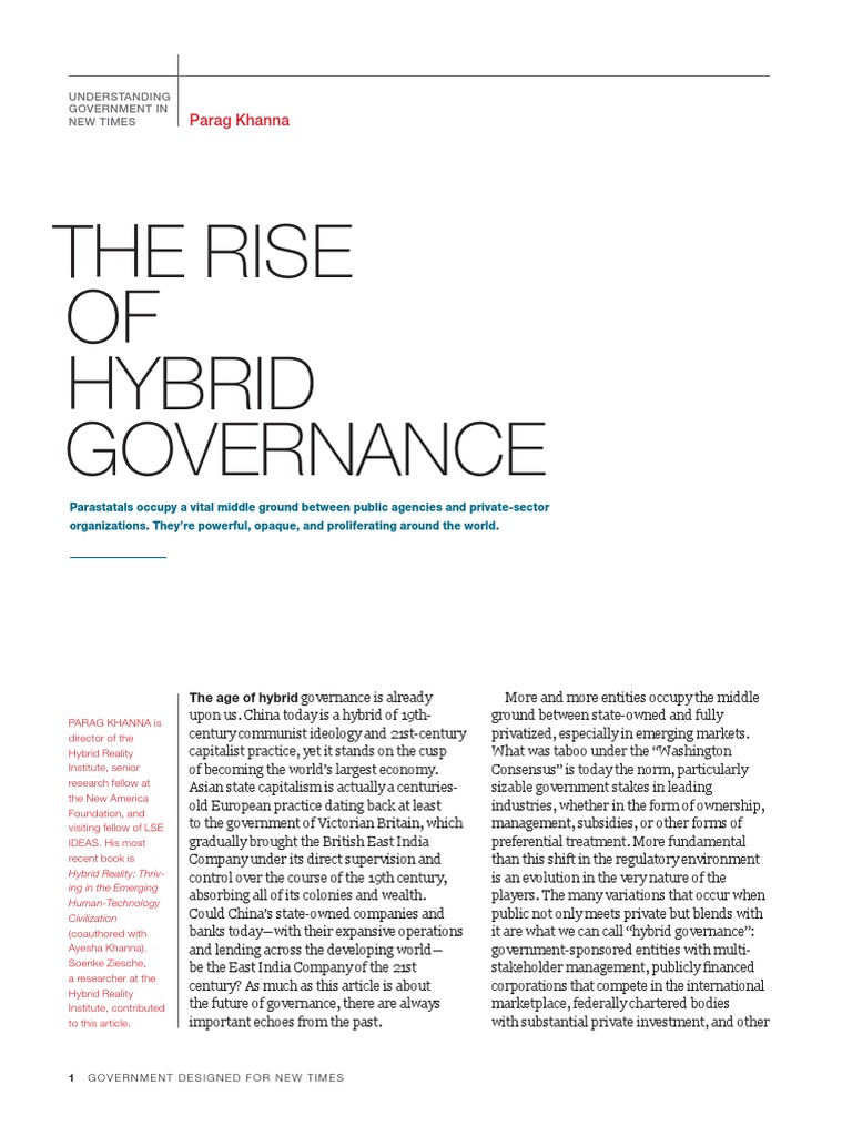 The Rise of Hybrid Governance | PDF | State Owned Enterprise | Business