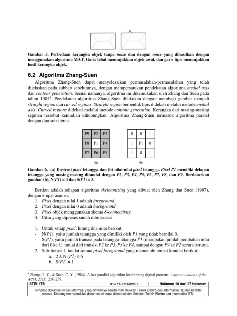 Thinning Zhang Suen | PDF | Metode & Bahan Ajar