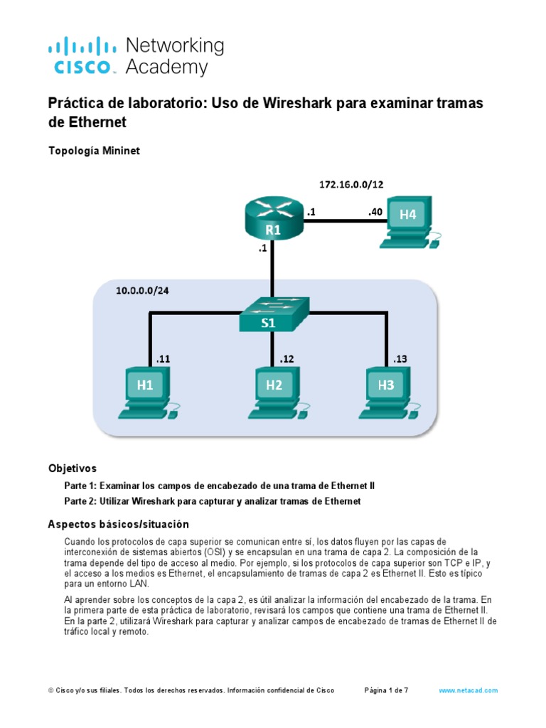 4.4.2.8 Lab - Using Wireshark To Examine Ethernet Frames | PDF | Controlador de interfaz de red ...