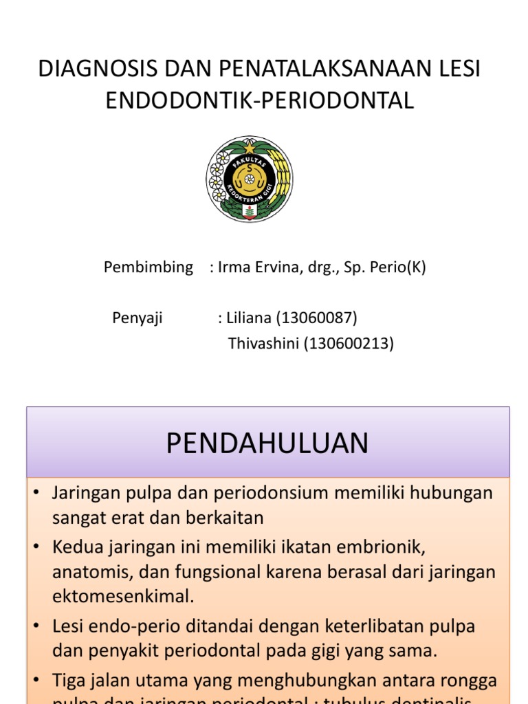 Diagnosis Dan Penatalaksanaan Lesi Endodontik | PDF