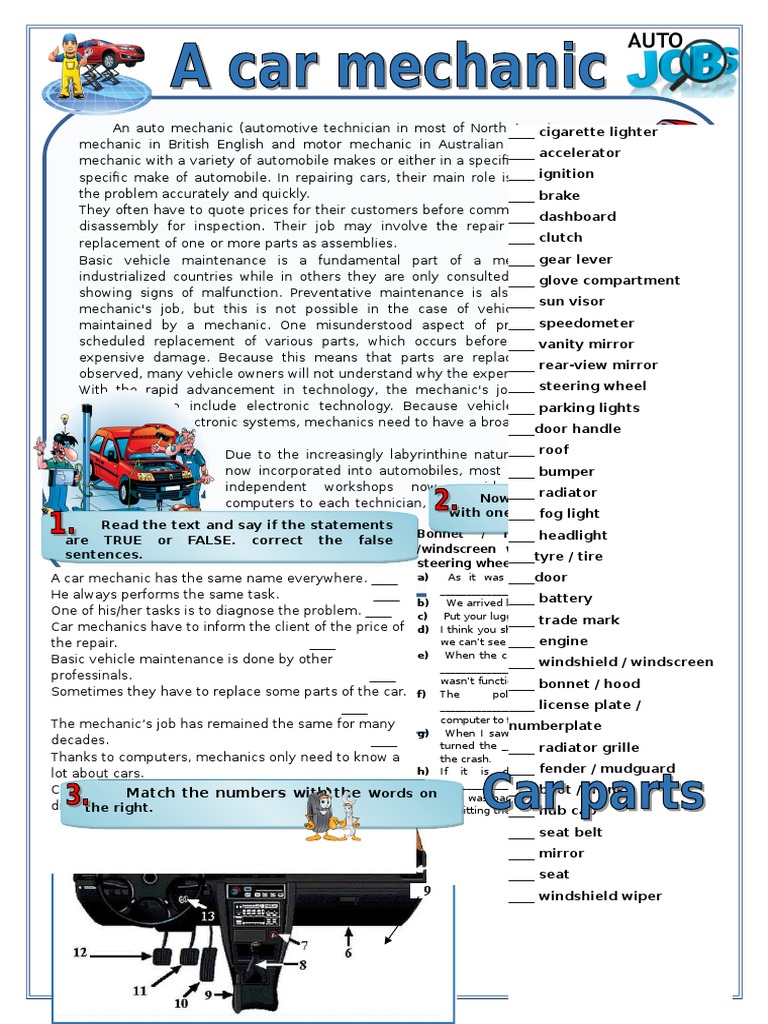 A Car Mechanic | PDF | Auto Mechanic | Vehicles