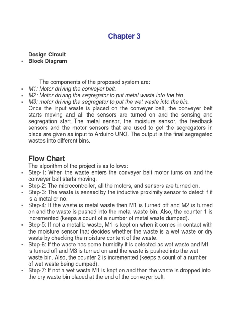 Circuit Design Chapter Explains Waste Segregation System | PDF
