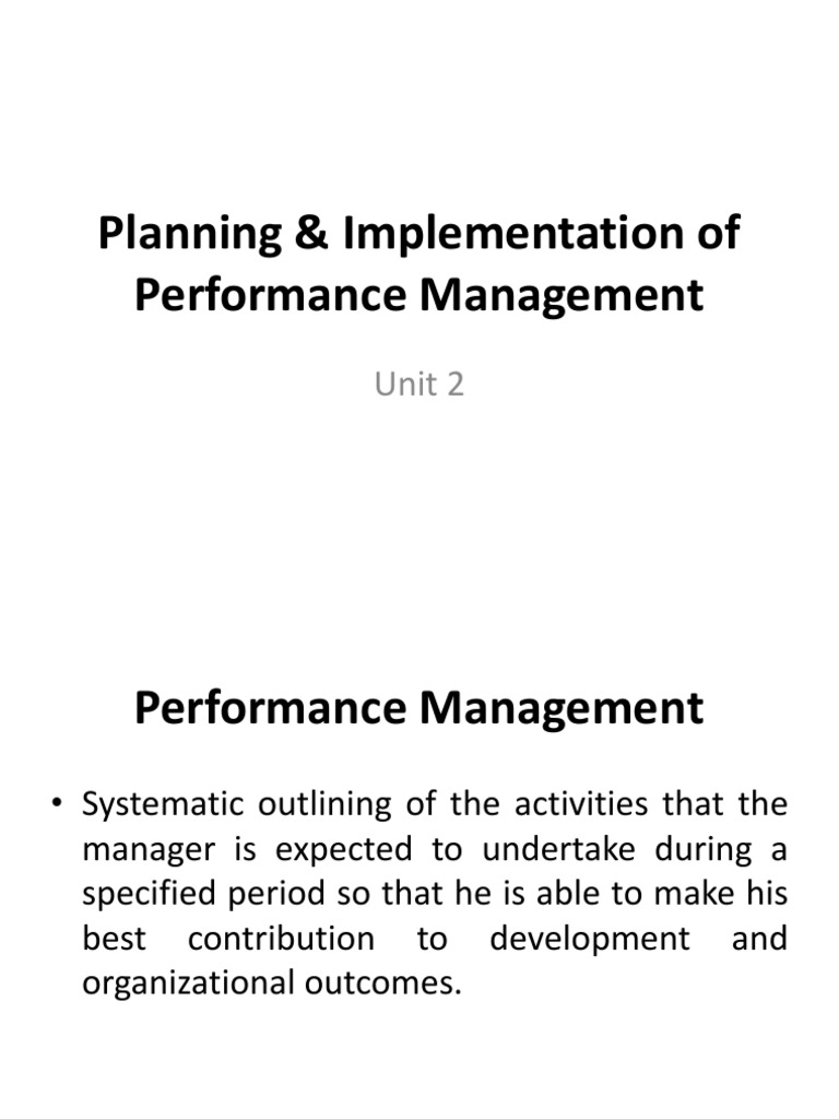 Performance Management - Unit 2 | PDF | Competence (Human Resources) | Performance Appraisal
